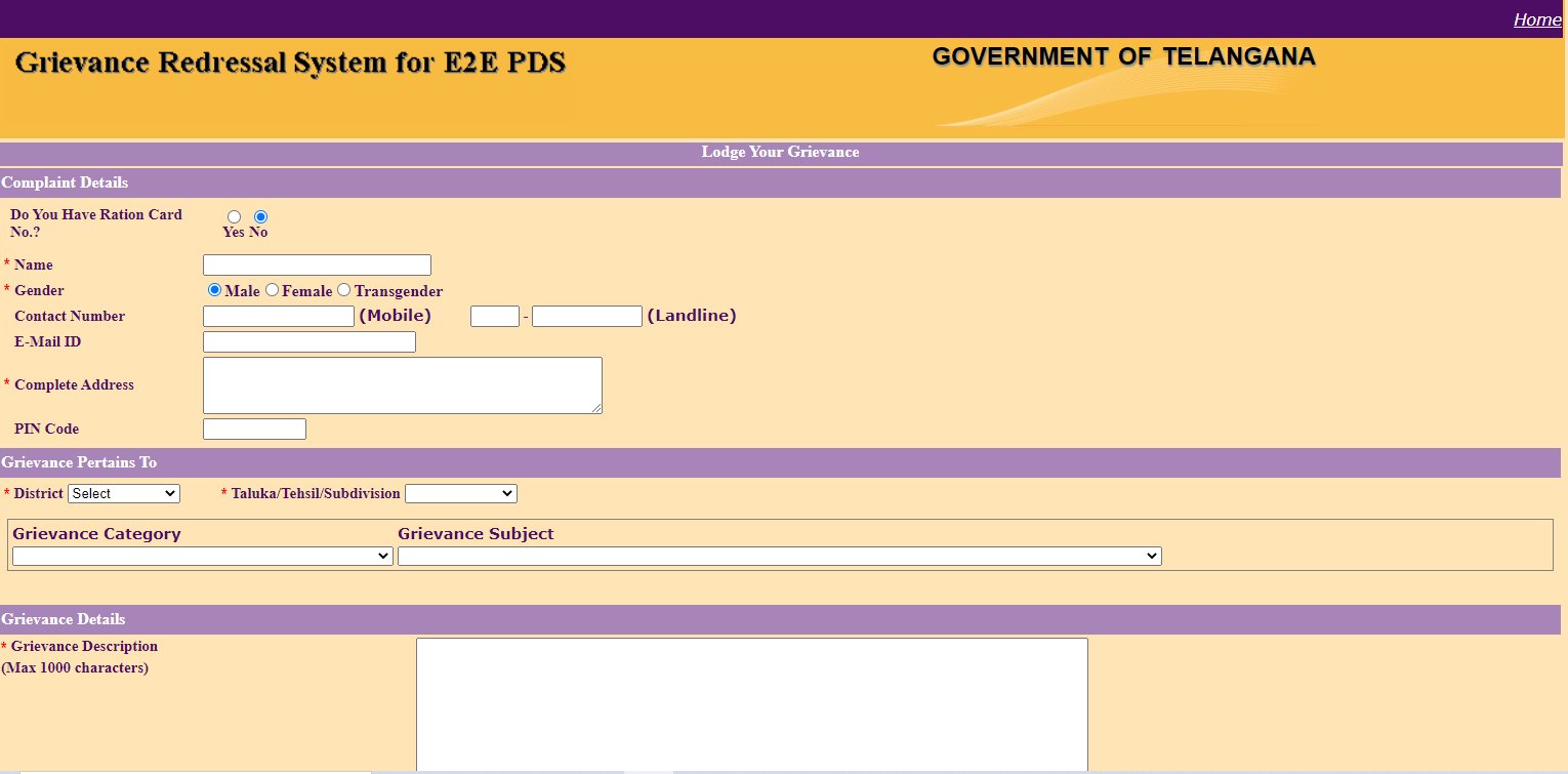 How to request for fast Process for New Ration Card in Telangana