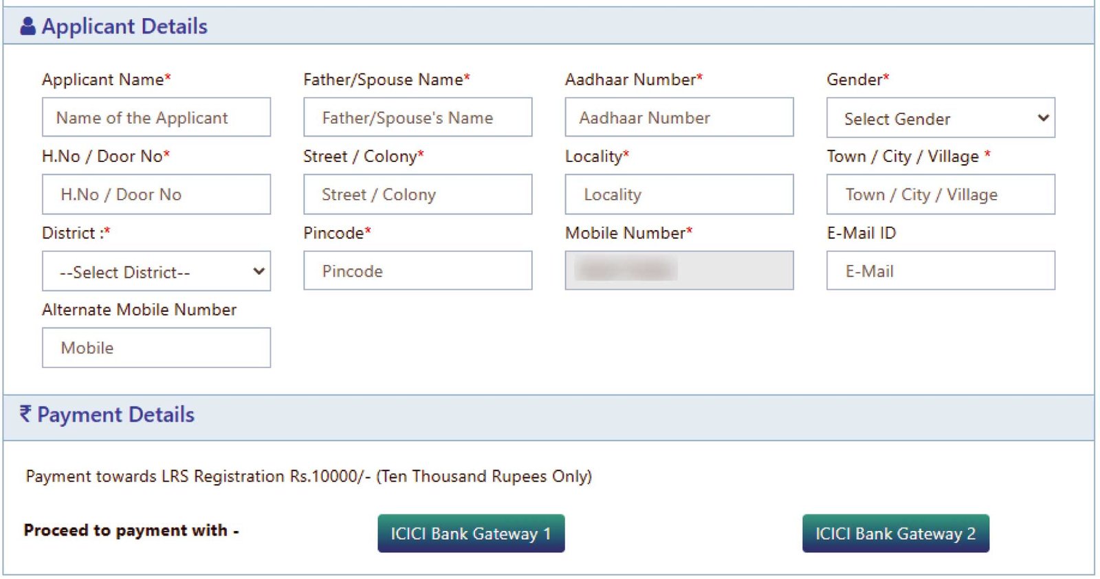 How to apply LRS online telangana 2020
