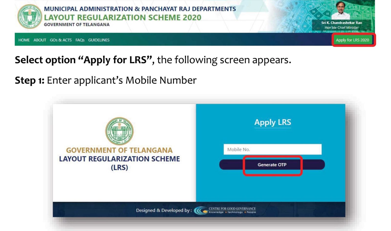 How to apply LRS online telangana 2020